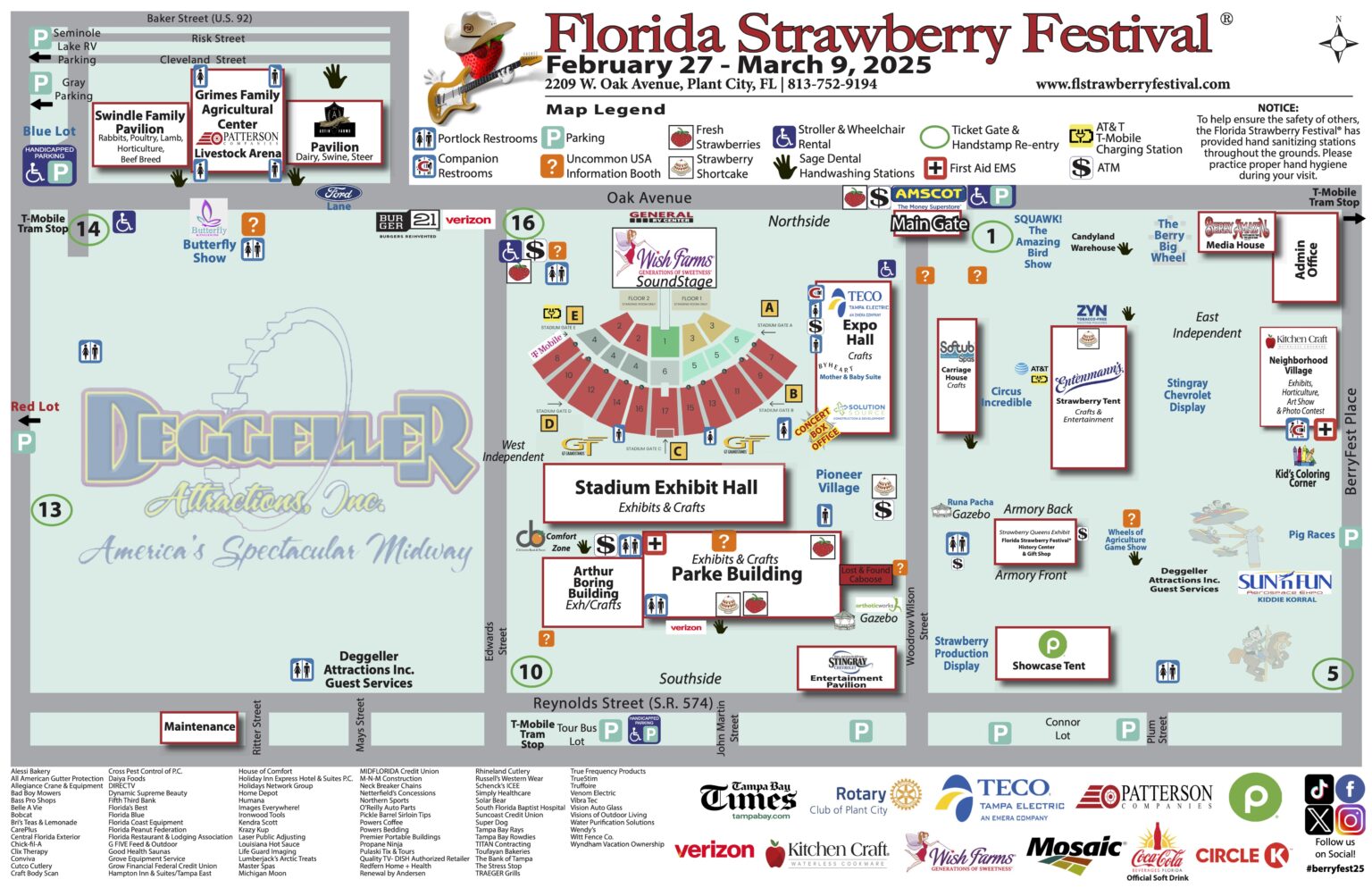 Map - Florida Strawberry Festival