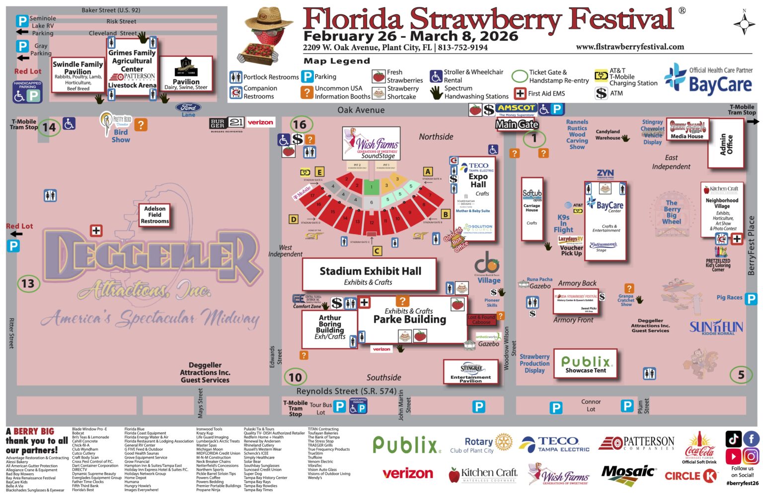 Map - Florida Strawberry Festival